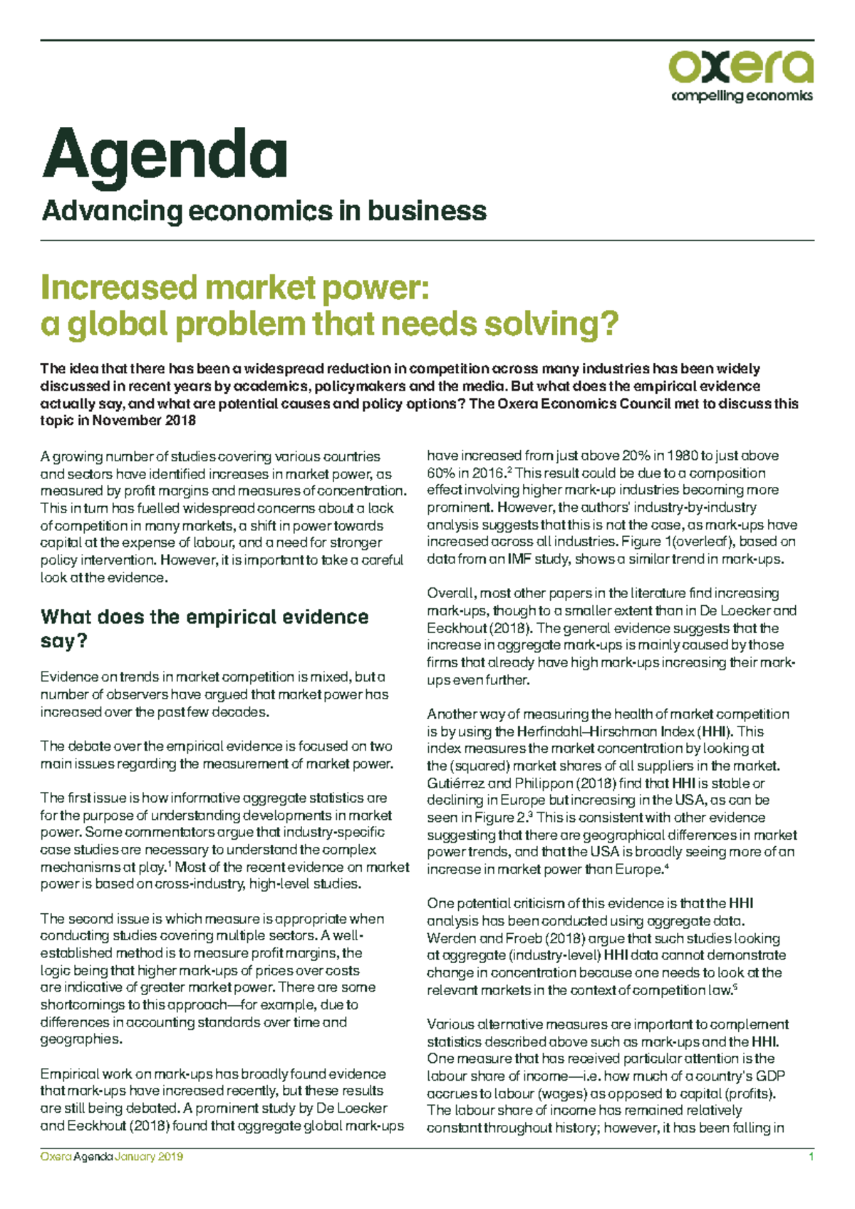 Increased Market Power: Analyzing Global Competition Trends and ...