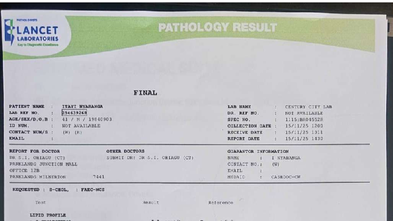 LANCET LAB REPORT: LIPID PROFILE RESULTS & CVD RISK ASSESSMENT - Studocu