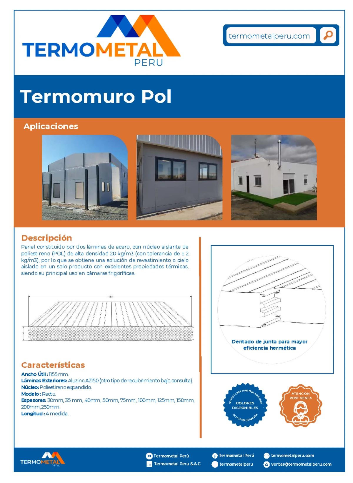 Ficha Técnica del Panel Termomuro POL - Especificaciones y Propiedades ...