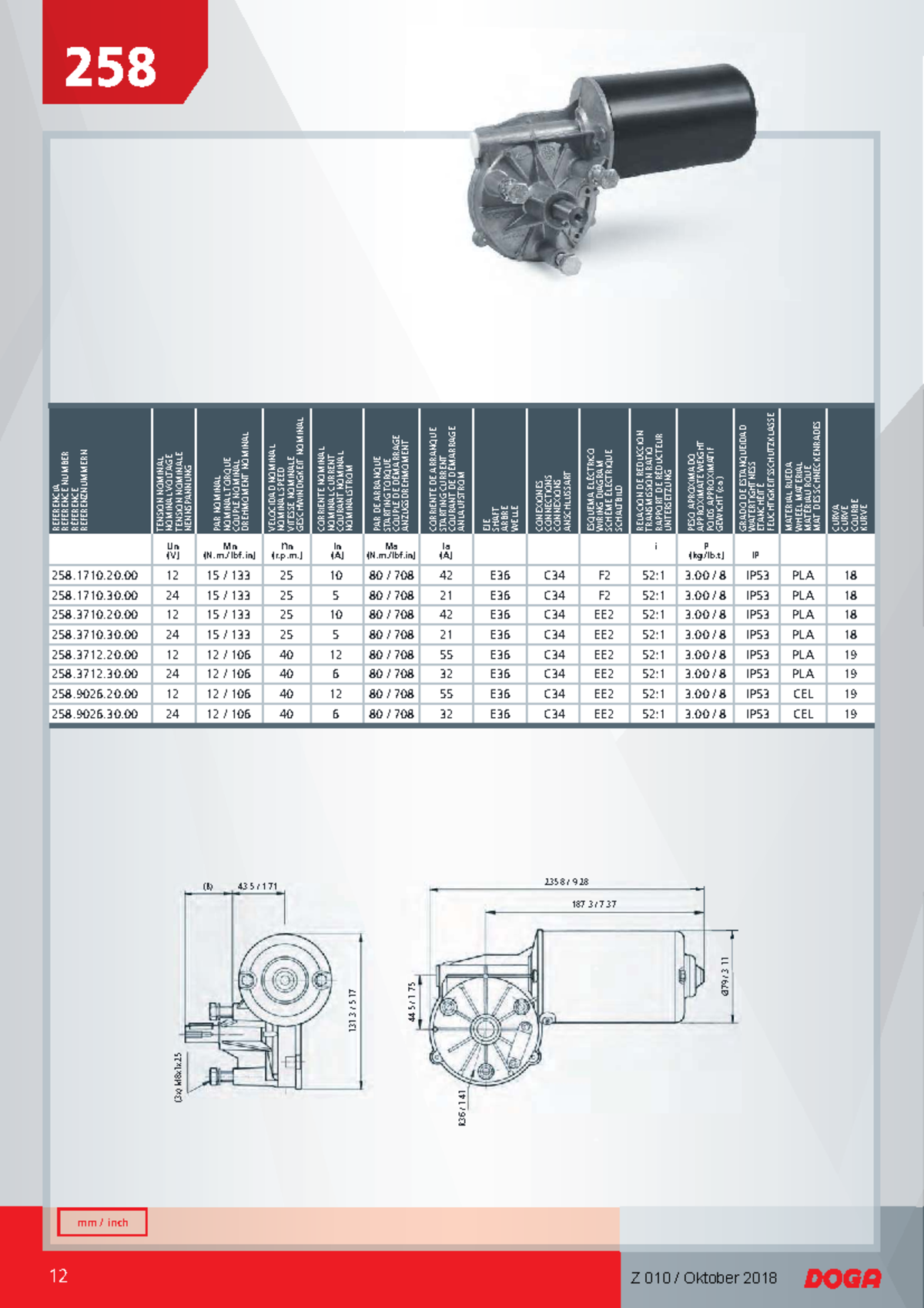 Motor Datasheet: Nominal Torque, Current, and Speed Specifications ...