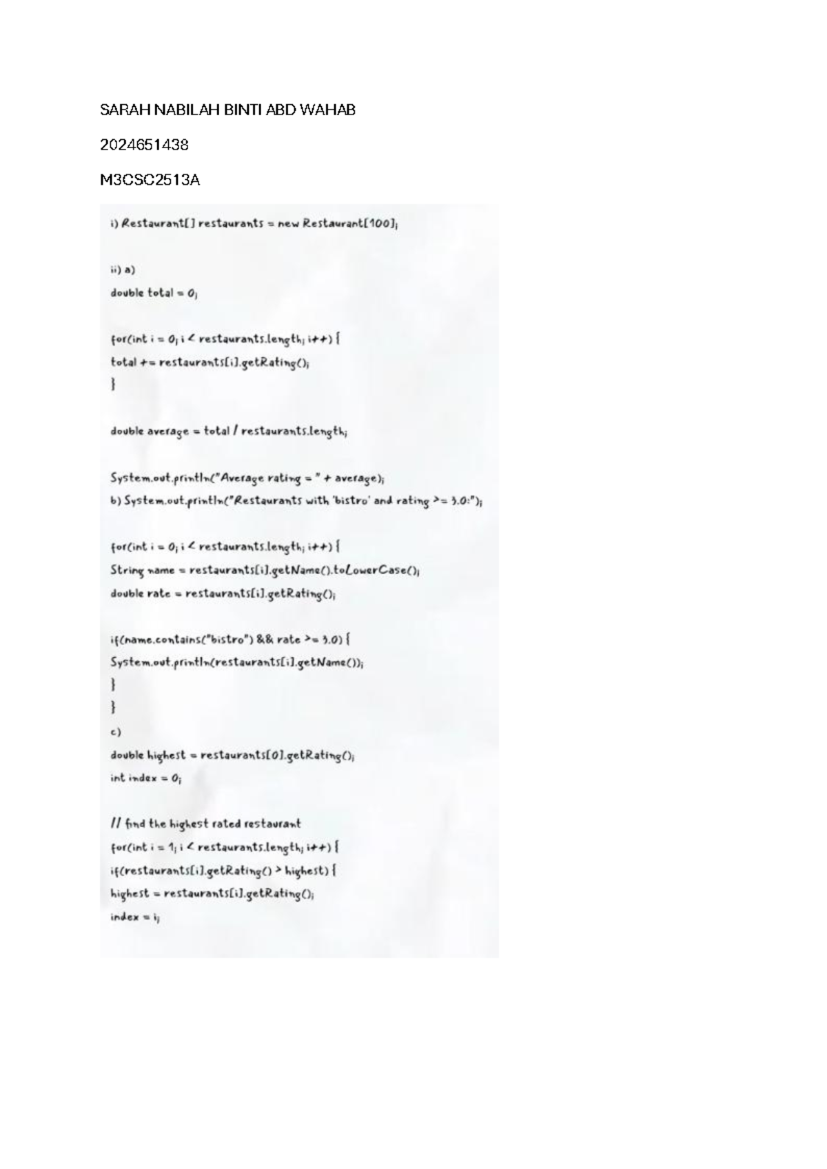 Post Lab Sarah - post lab - Object-oriented Programming - SARAH NABILAH ...