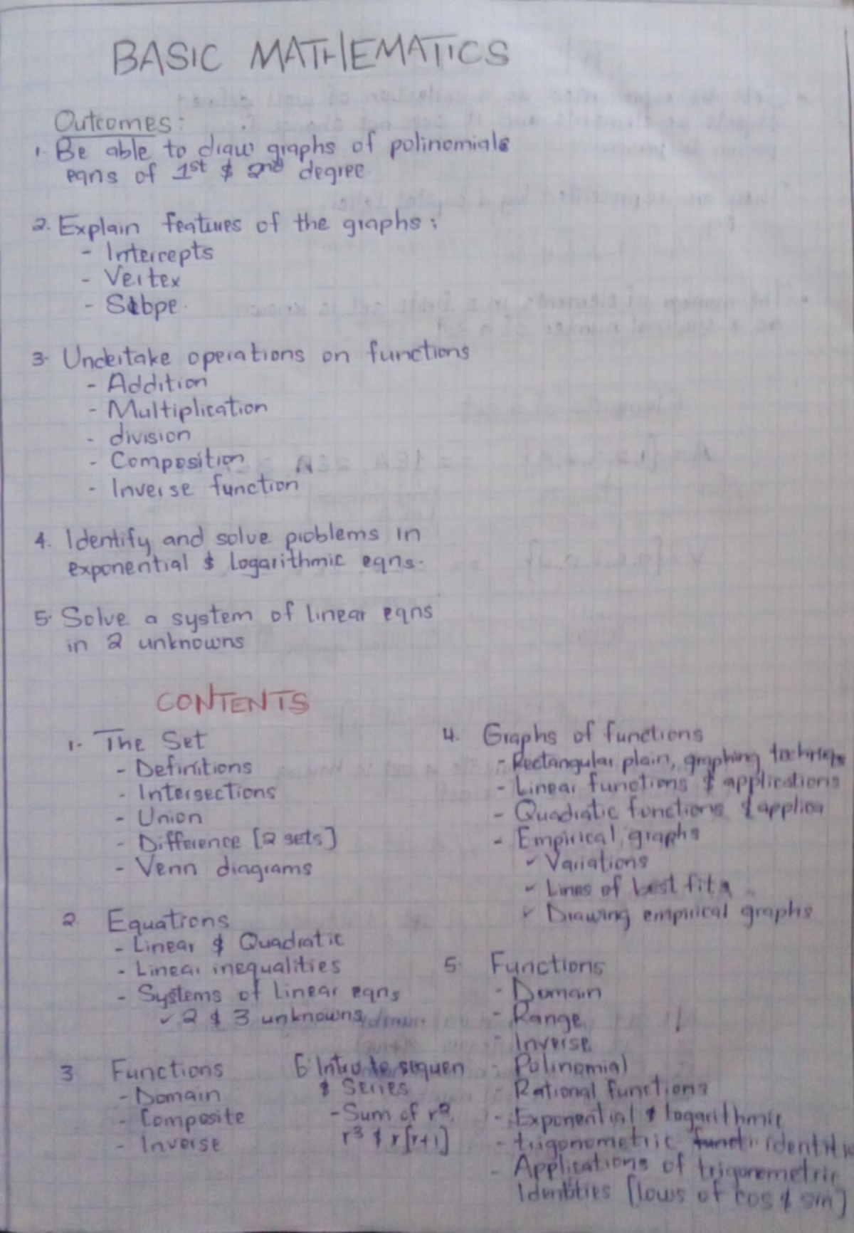 Set Theory Notes: Understanding Basic Concepts and Operations - Studocu