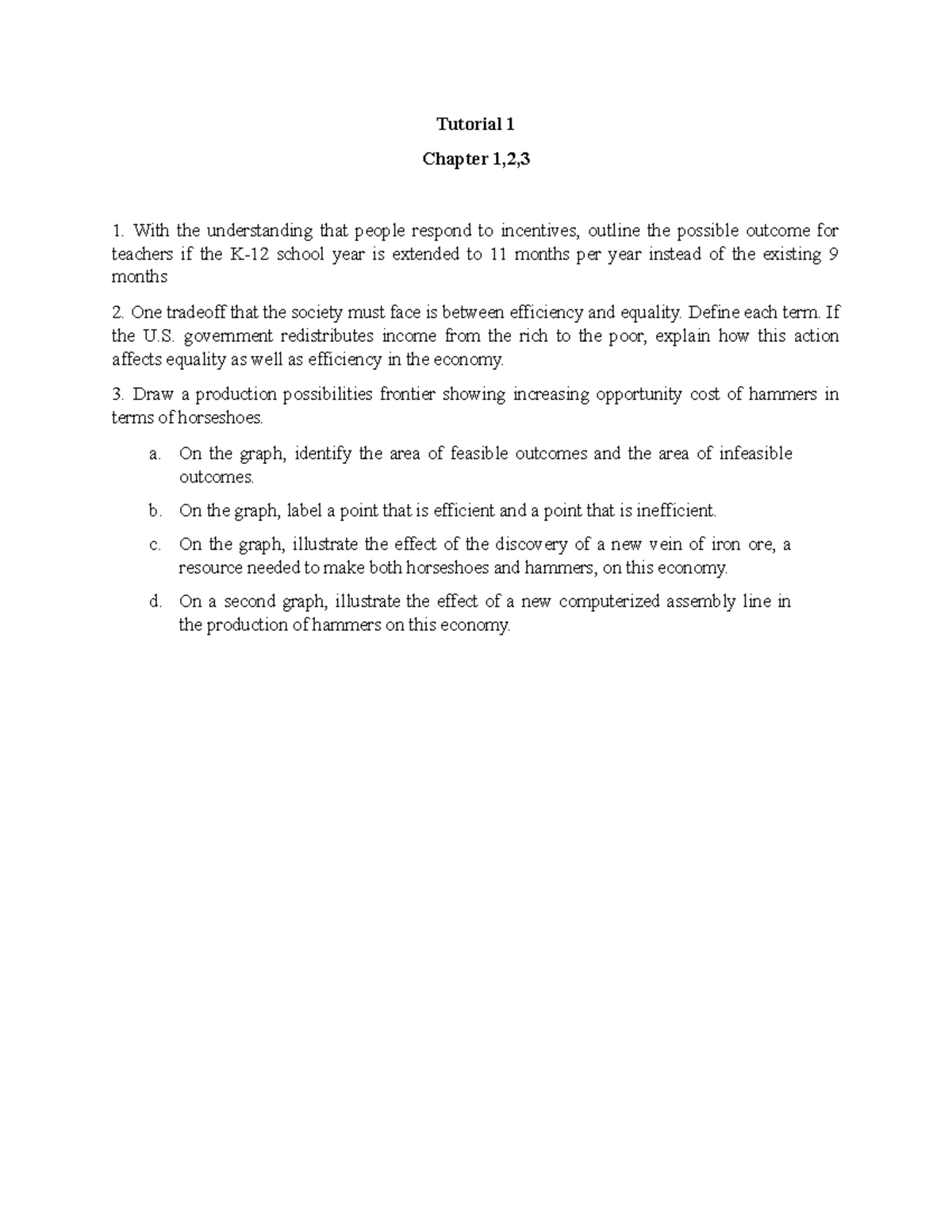 Tutorial 1 - Tutorial 1 Chapter 1,2, With the understanding that people ...