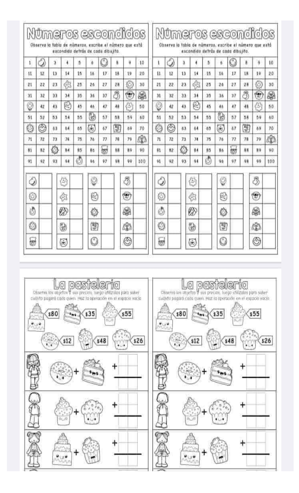 Actividades de Conteo para Segundo Grado - Ejercicios y Tablas - Studocu