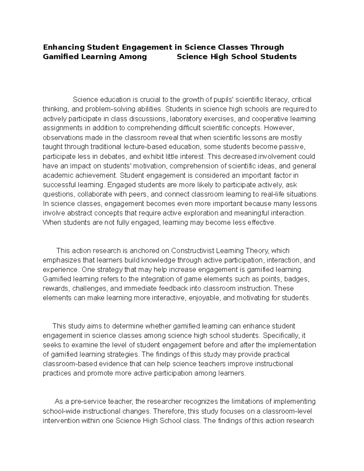 Gamified Learning Strategies to Boost Engagement in Science Classes ...