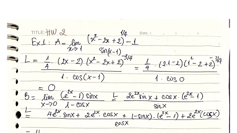 MATH HW 2: Limits and Continuity Concepts Explained - Studocu