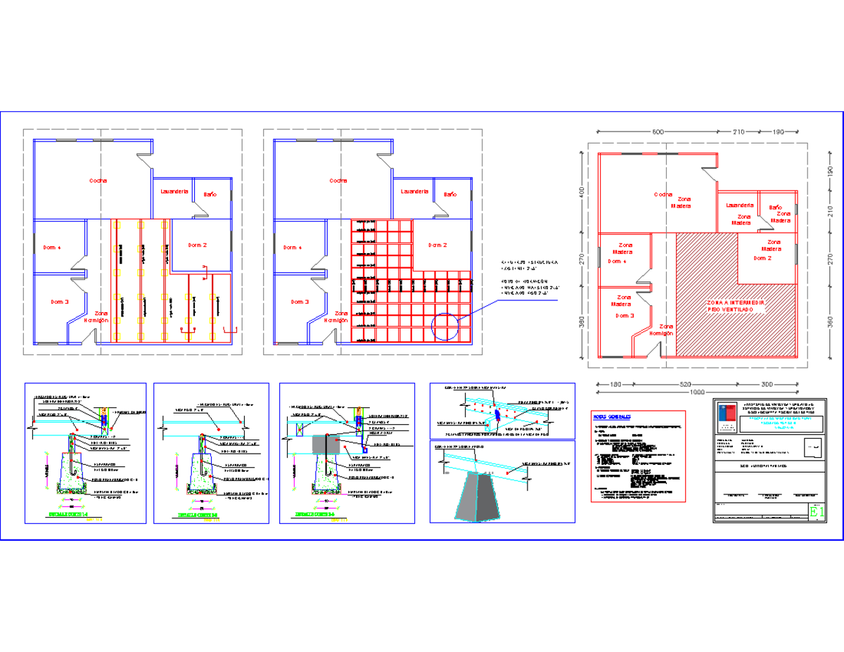 Estructural 1 - asdadad - Baño Dorm 3 Dorm 4 Cocina Lavanderia Zona ...
