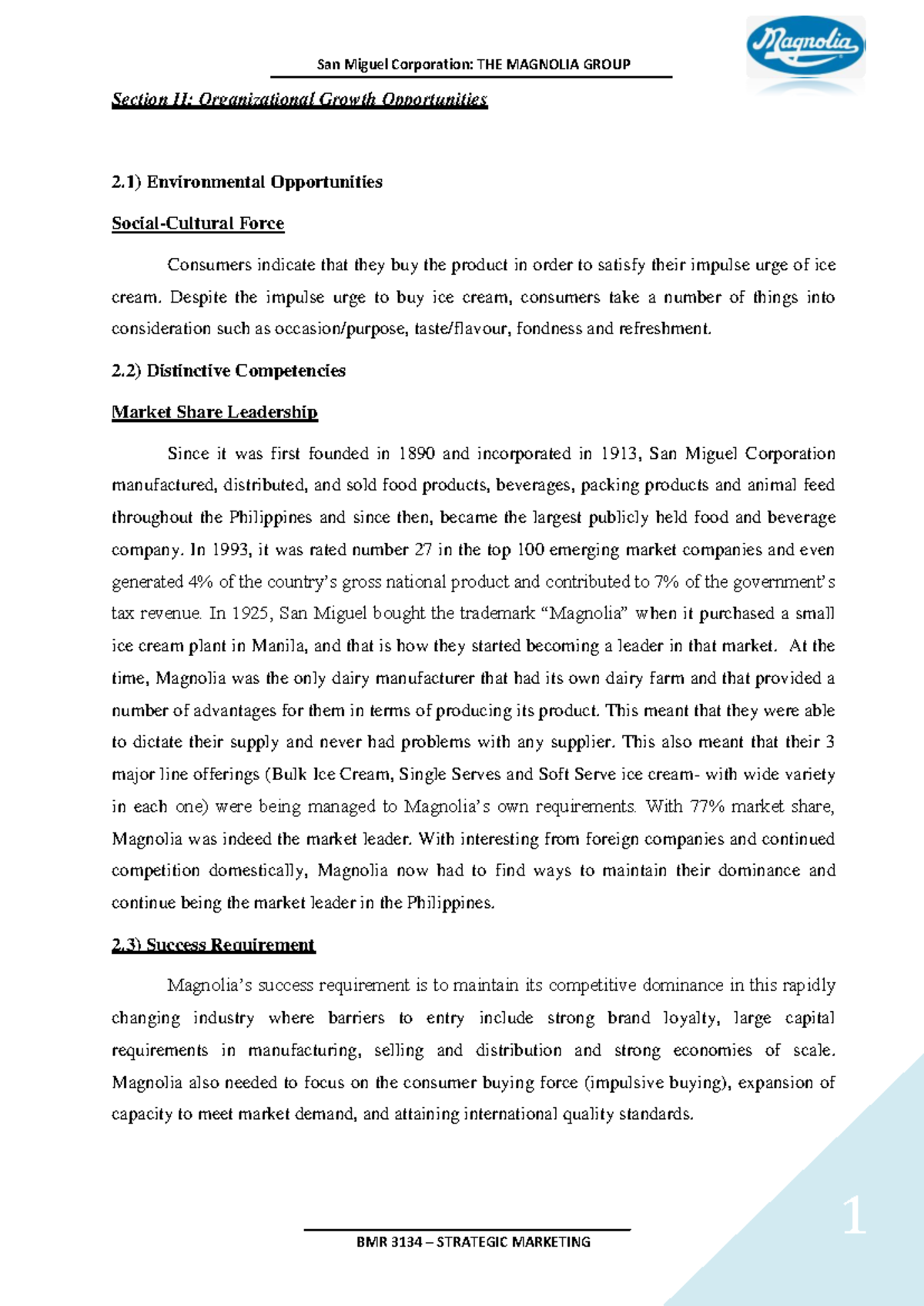 Magnolia-full-report compress - Section II: Organizational Growth ...