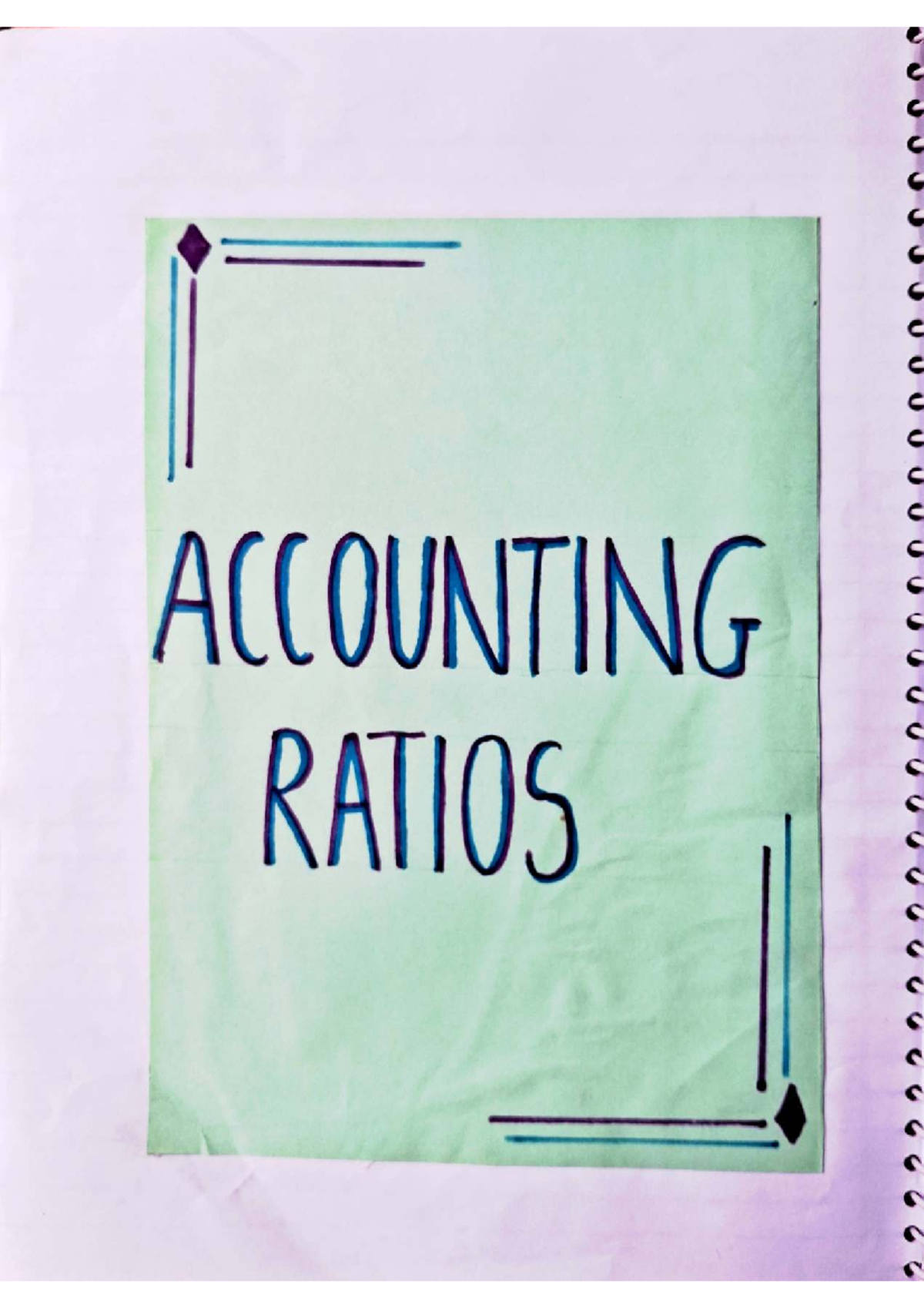 ACCOUNTING RATIOS AND CASH FLOW ANALYSIS - PROJECT WORK - Studocu