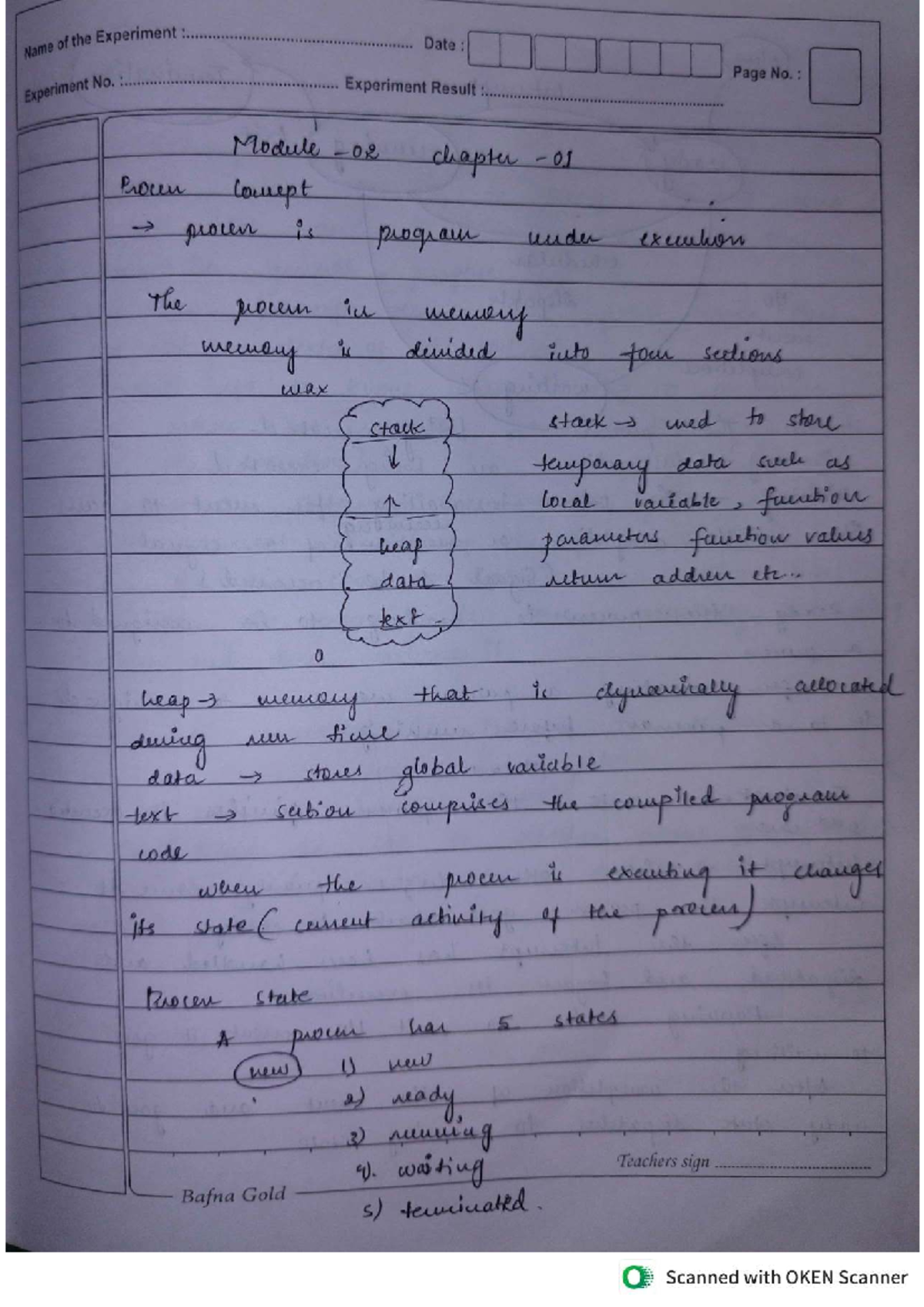 Operating System Module 02: Process Management and Control - Studocu