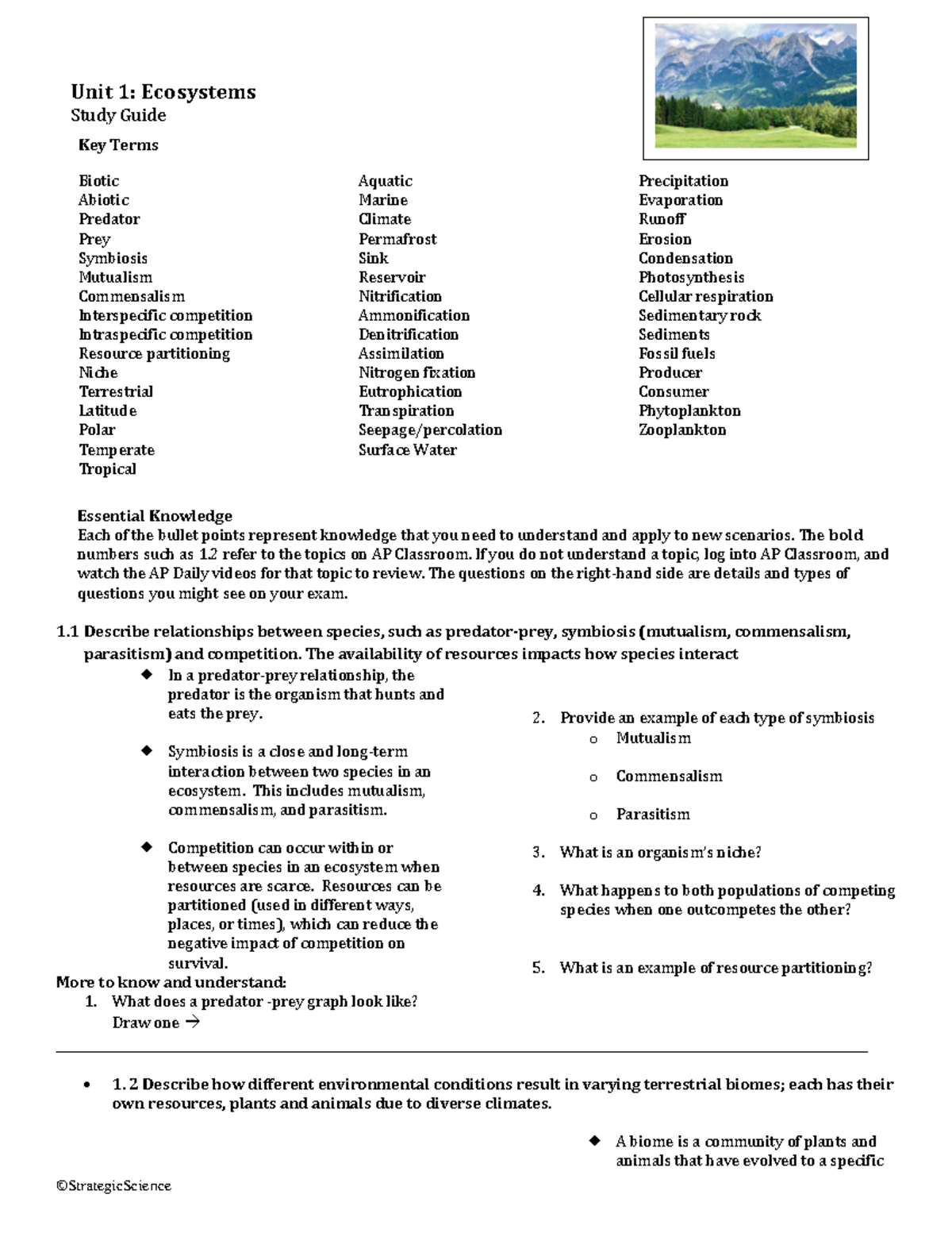 AP Environmental Science: Ecosystems Study Guide & Key Concepts - Studocu