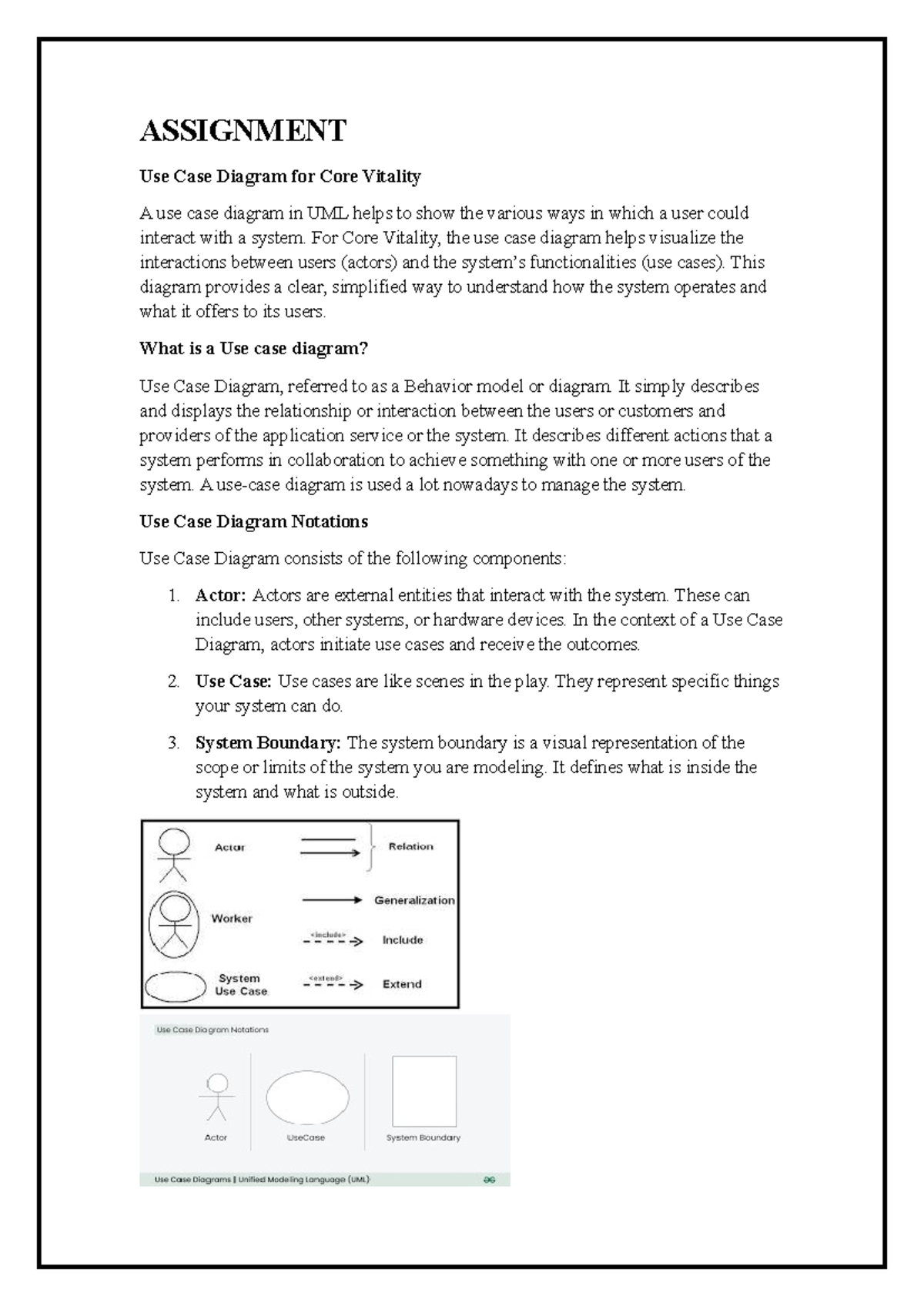 Core Vitality (Lab2): Use Case Diagram & System Overview - Studocu