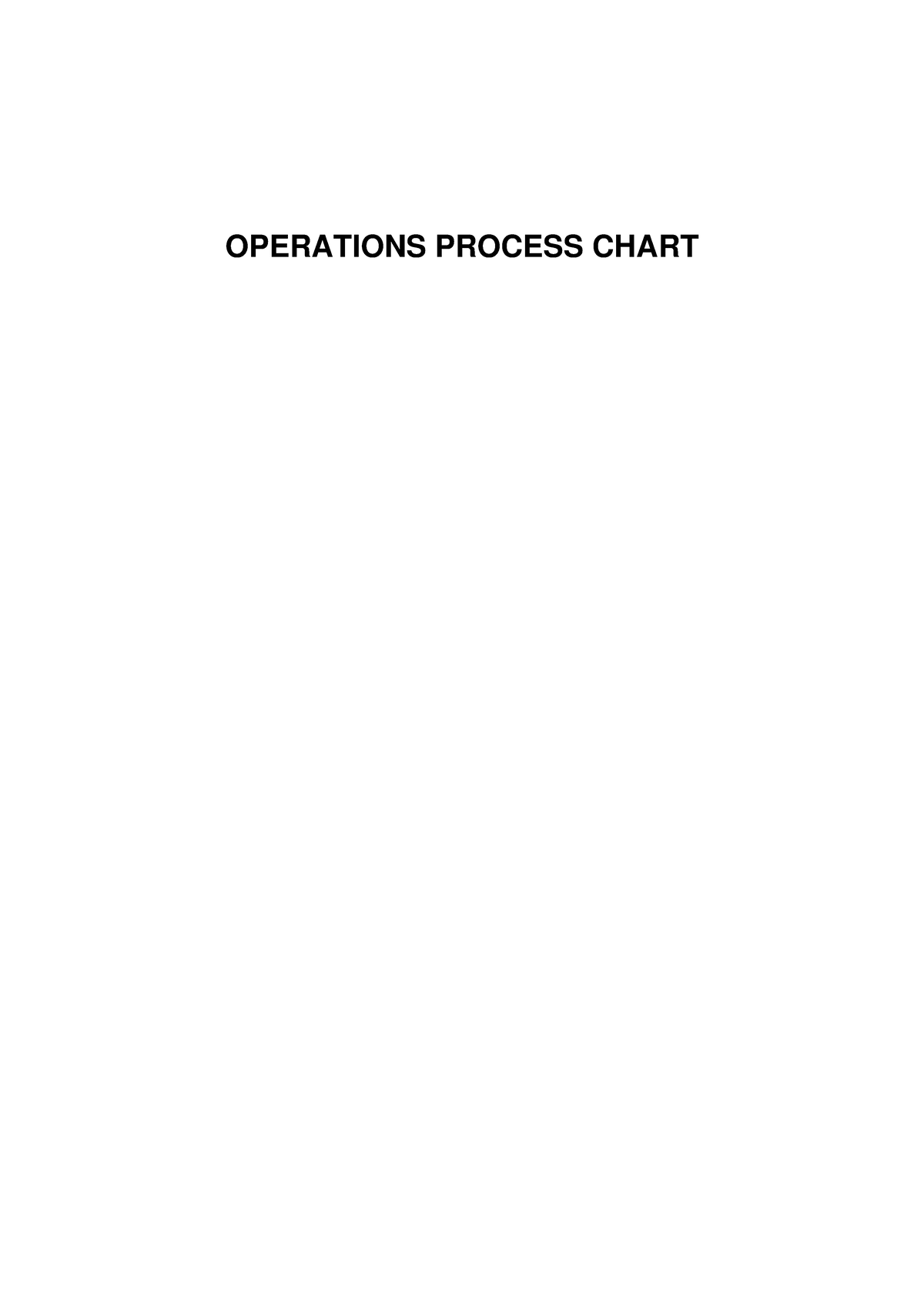 Operations Process Chart - OPERATIONS PROCESS CHART OPERATIONS PROCESS ...