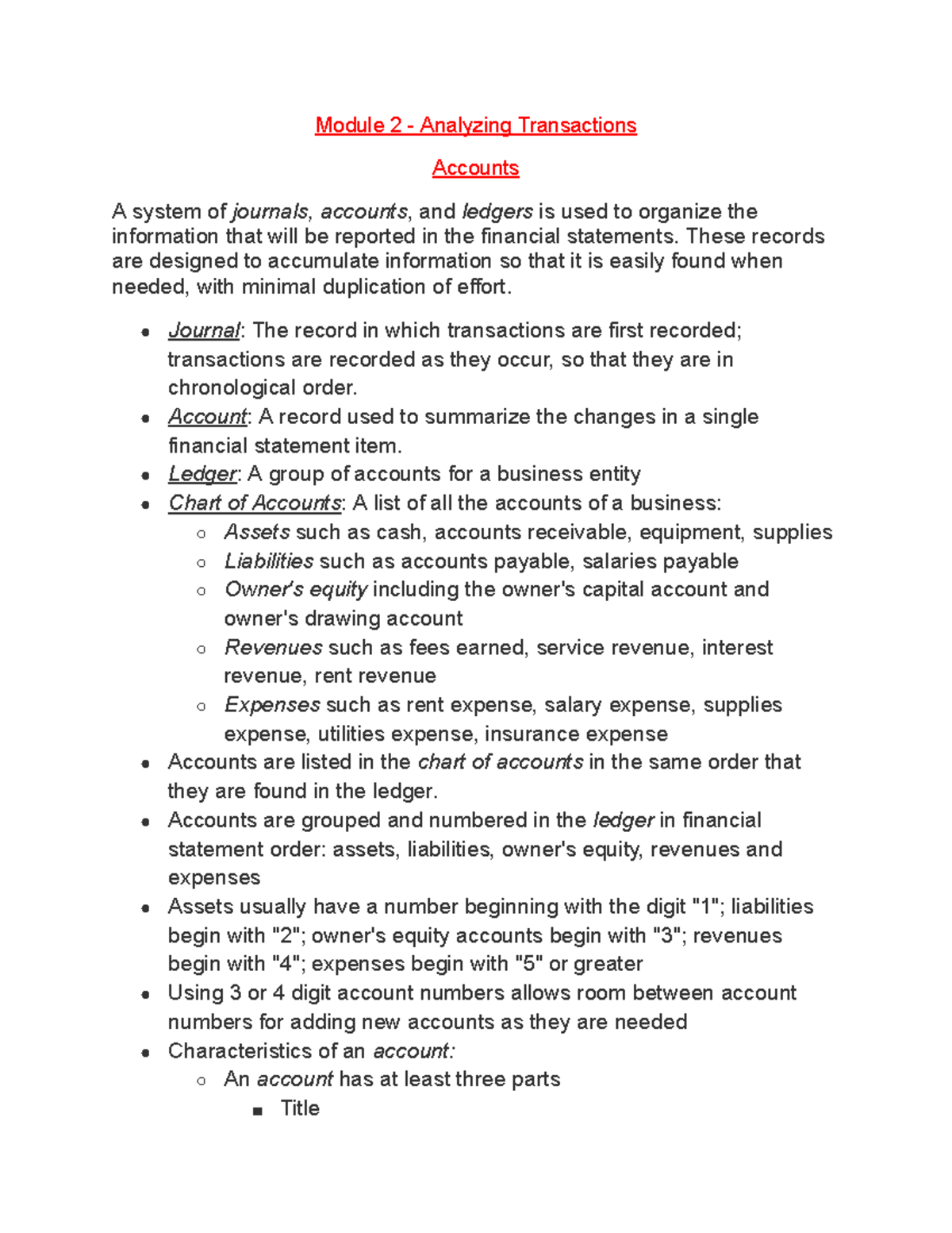 ACA-120: Chapter 2 - Analyzing Transactions and Accounting Concepts ...