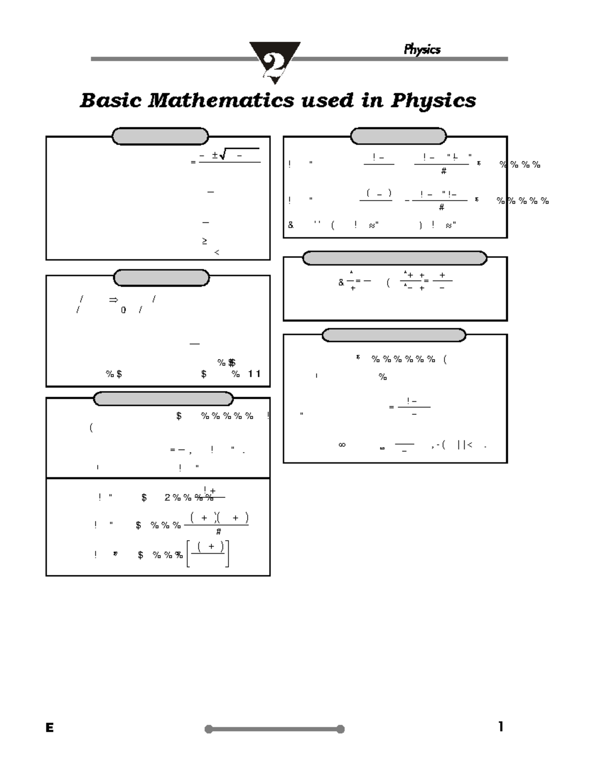 TG: Physics Basic Math & Trigonometry Concepts for Exam - Studocu