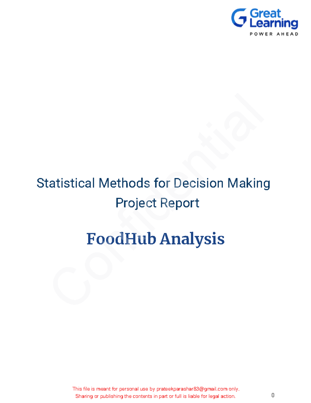 SMDM Guided Project: FoodHub Data Analysis Report - Studocu