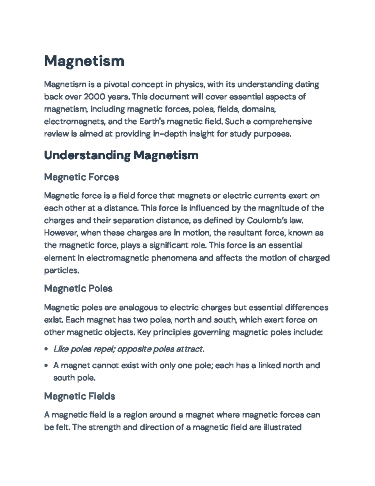 Understanding Magnetism: Key Concepts and Applications in Physics ...