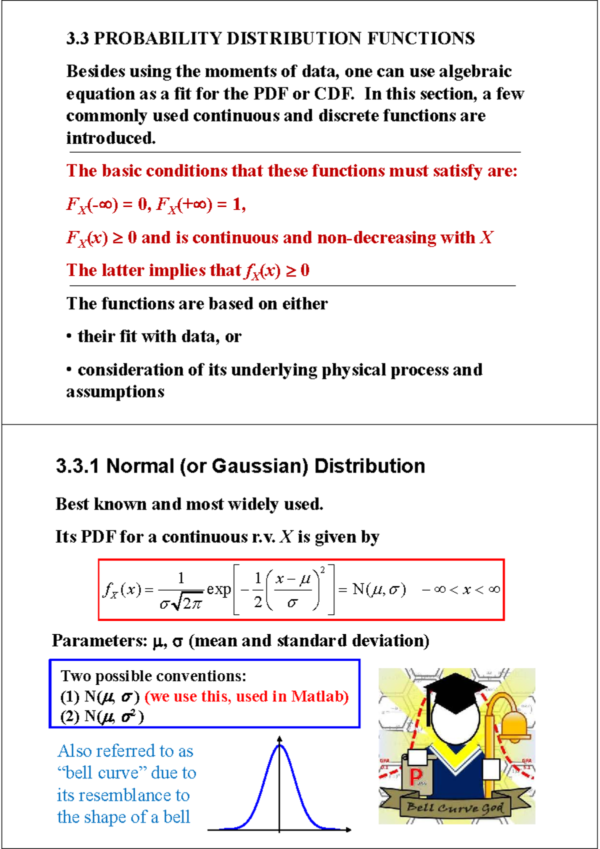 3.3 PROBABILITY DISTRIBUTION FUNCTIONS - Lecture Notes - Studocu