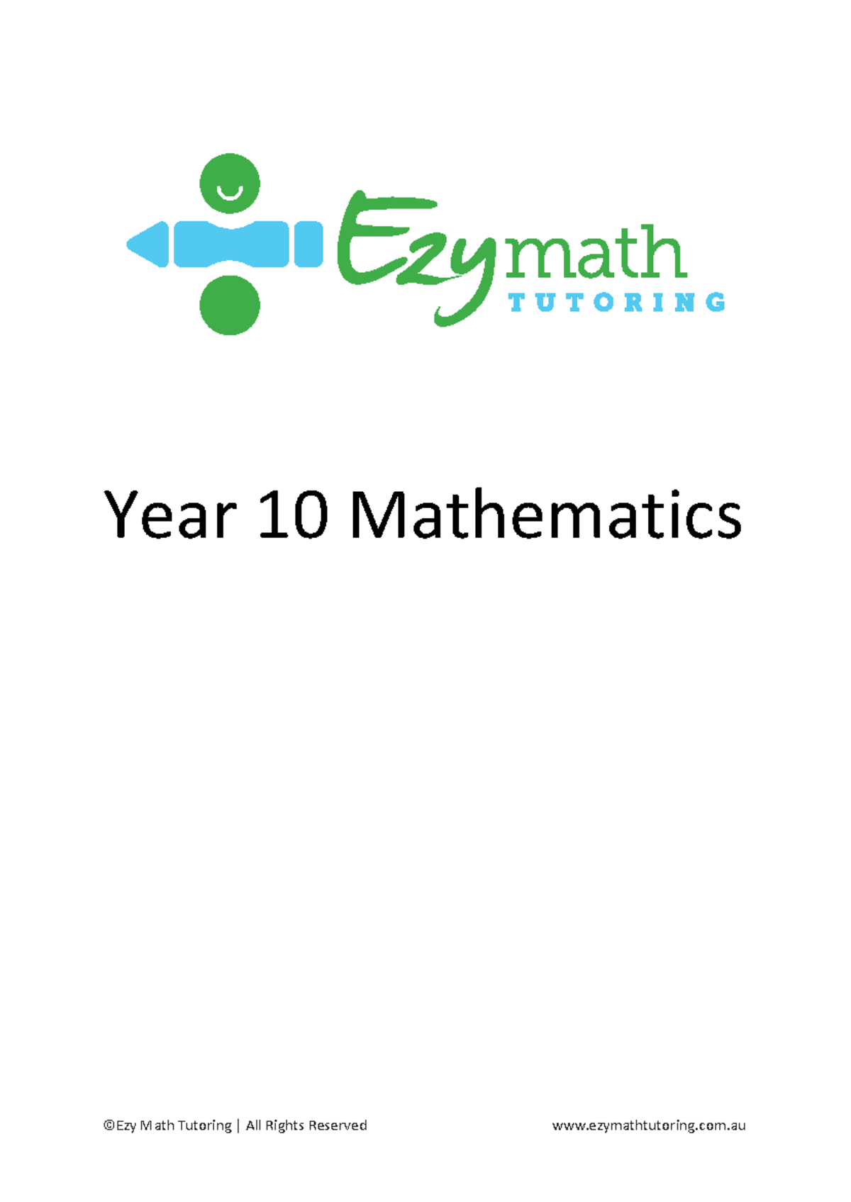 Year 10 Mathematics Tutoring Guide - Ezy Math Resources - Studocu