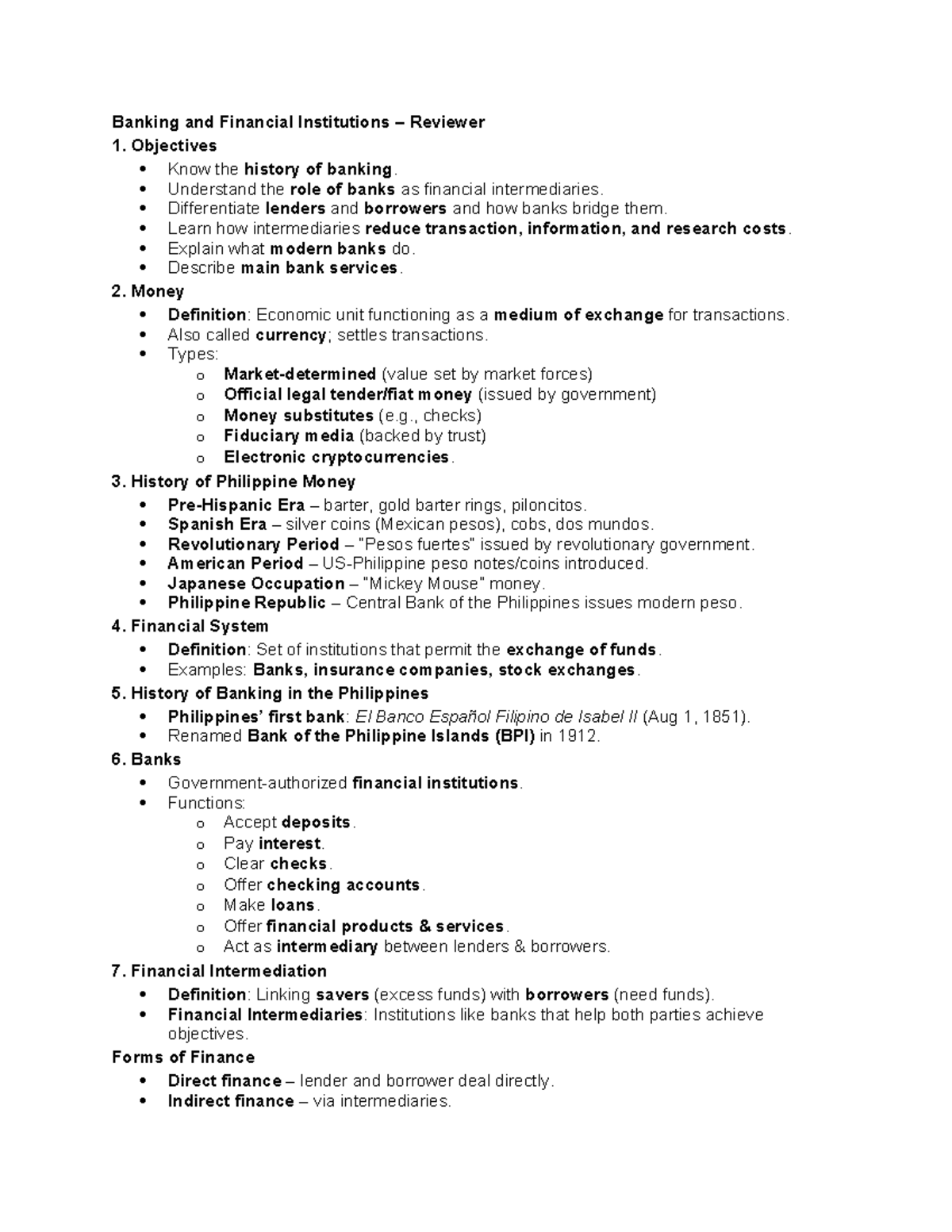 Banking and Financial Institutions Review: Key Concepts and History ...