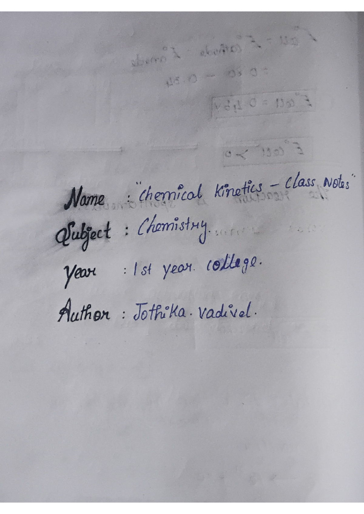 Chemistry Chapter 2: Understanding Chemical Kinetics (ABEMS 1300) - Studocu