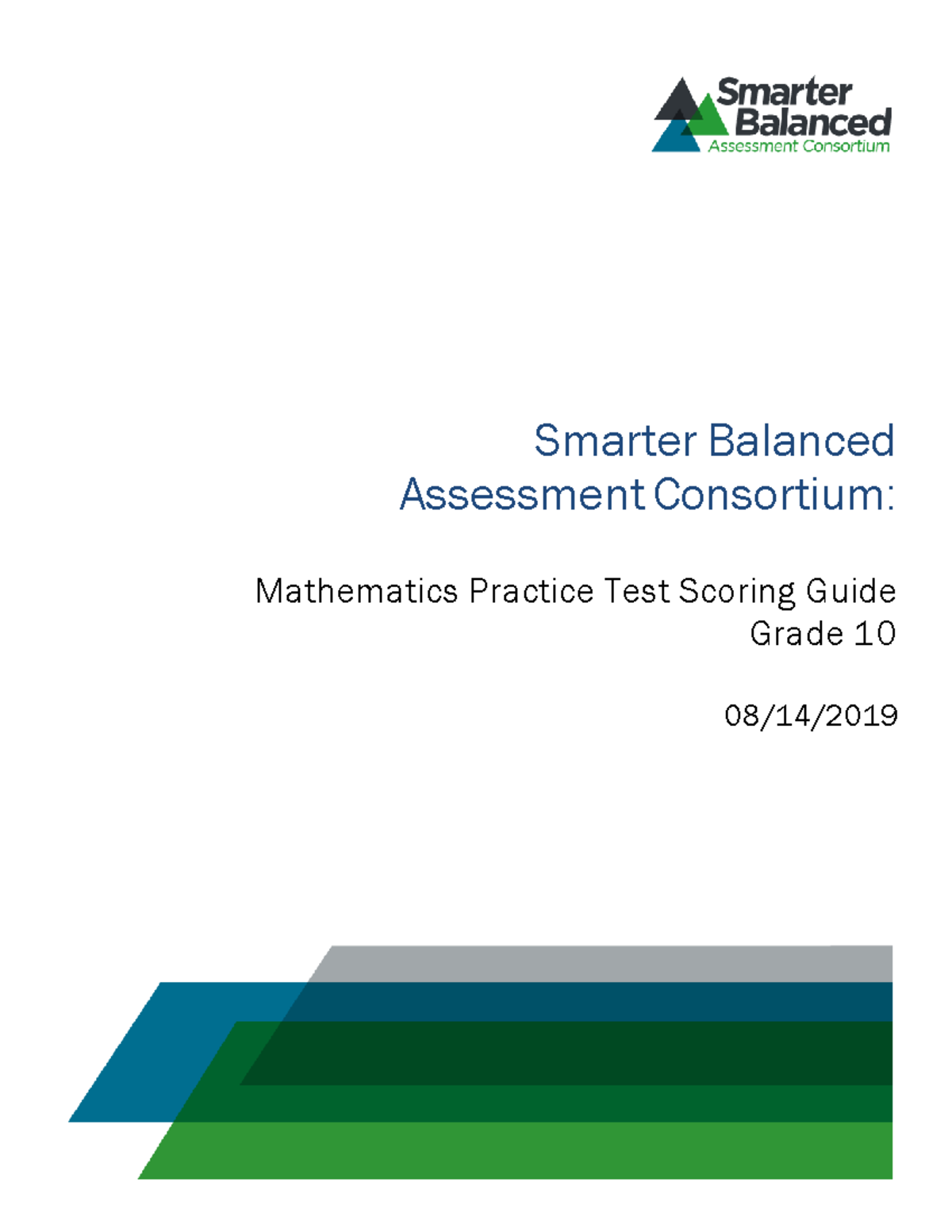 SBAC Math Practice Test Scoring Guide for Grade 10 Students - Studocu