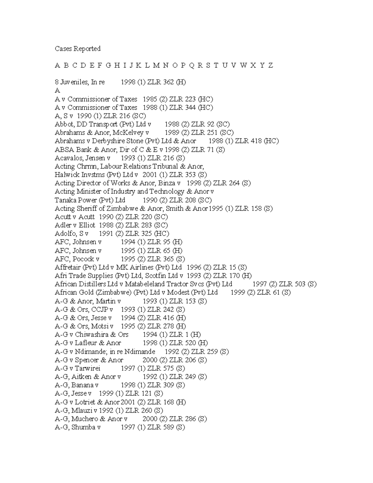 Law Report: Cases Reported - Comprehensive Overview - Studocu