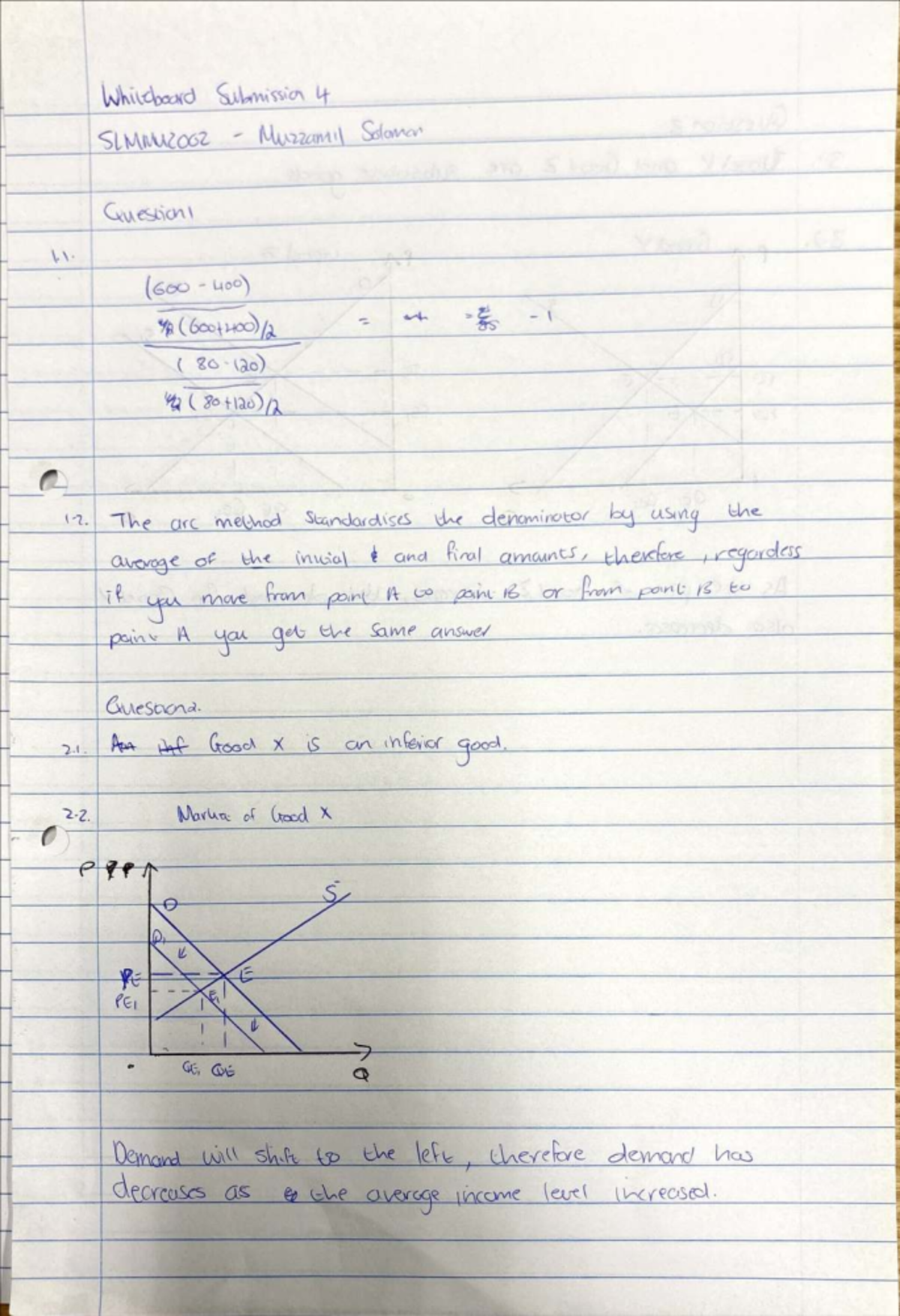 Whileboard Submission 4 SLMMUZ002: Economics Analysis and Questions ...