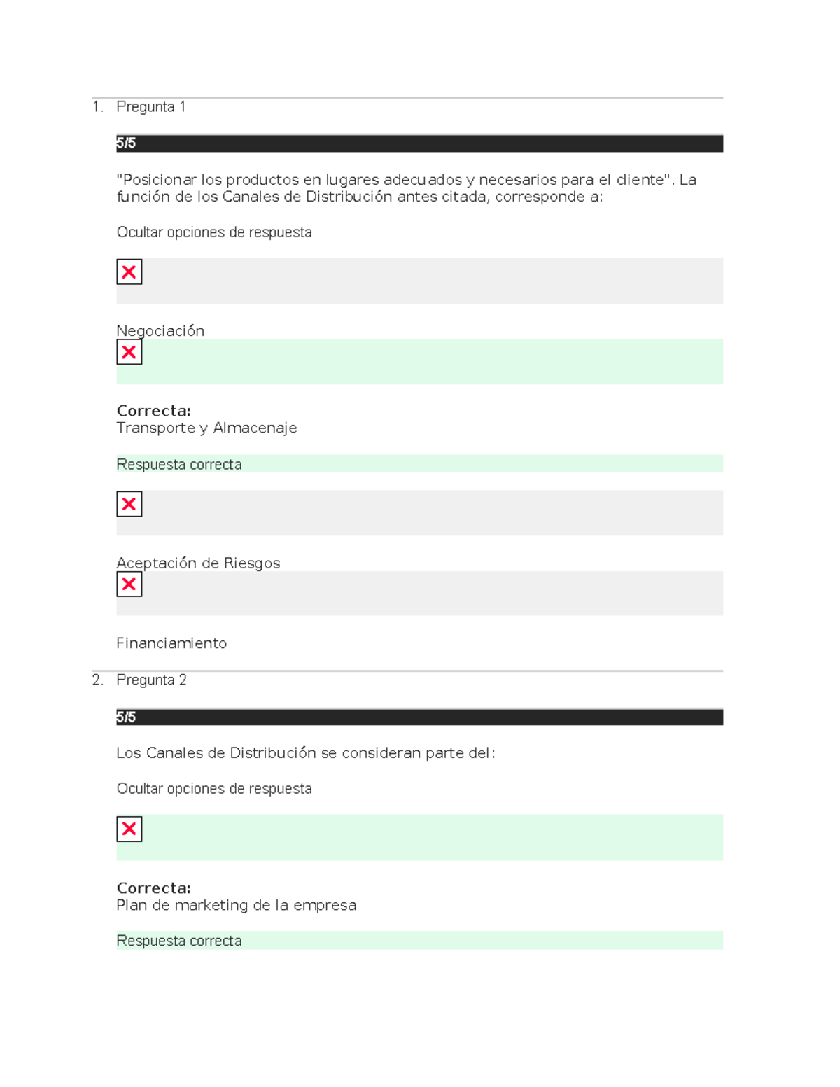 Prueba 1: Canales de Distribución - Iplacex - Preguntas y Respuestas ...