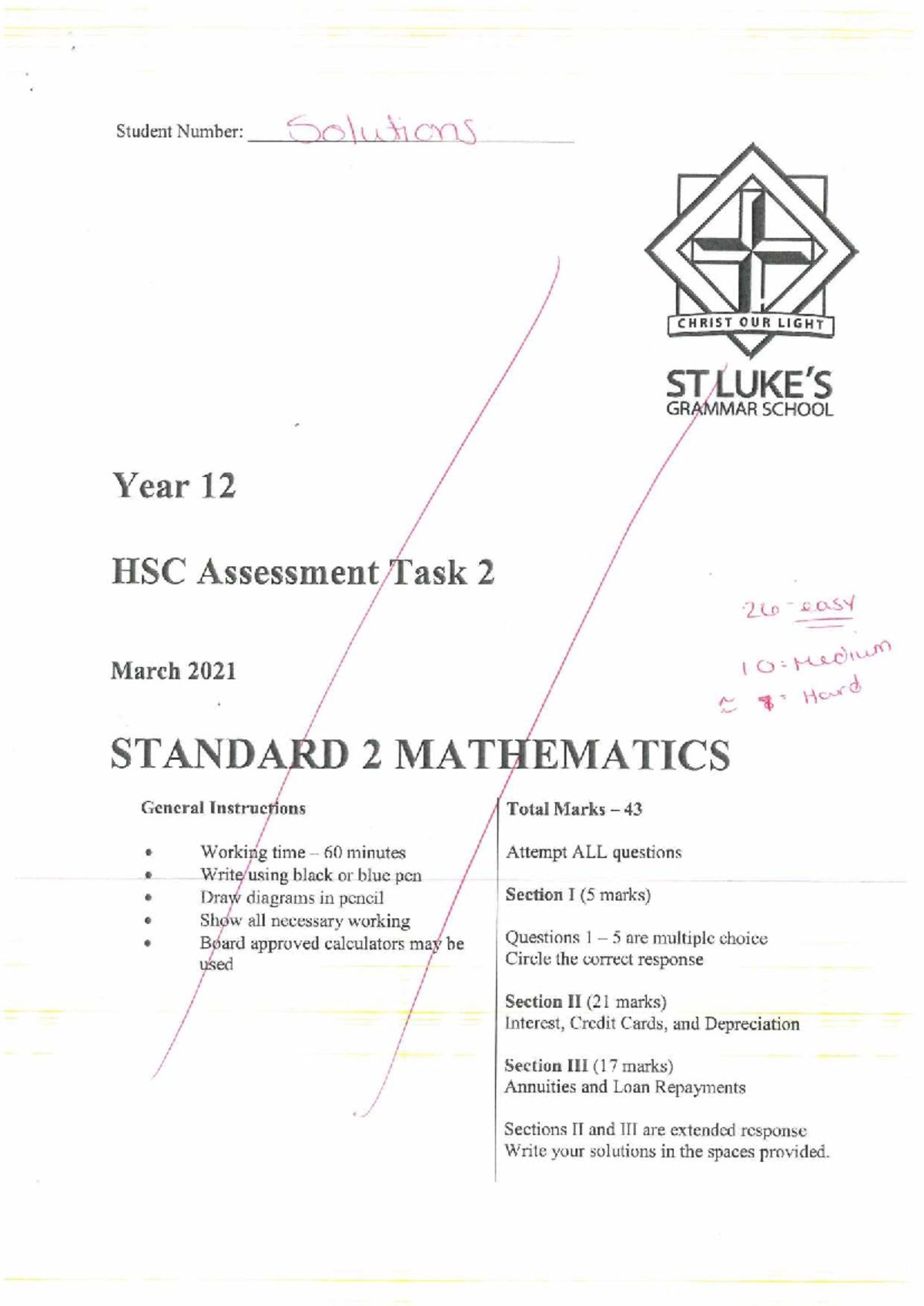 2021 HSC Assessment 2 Solutions: A MA CMS Year 12 - Studocu