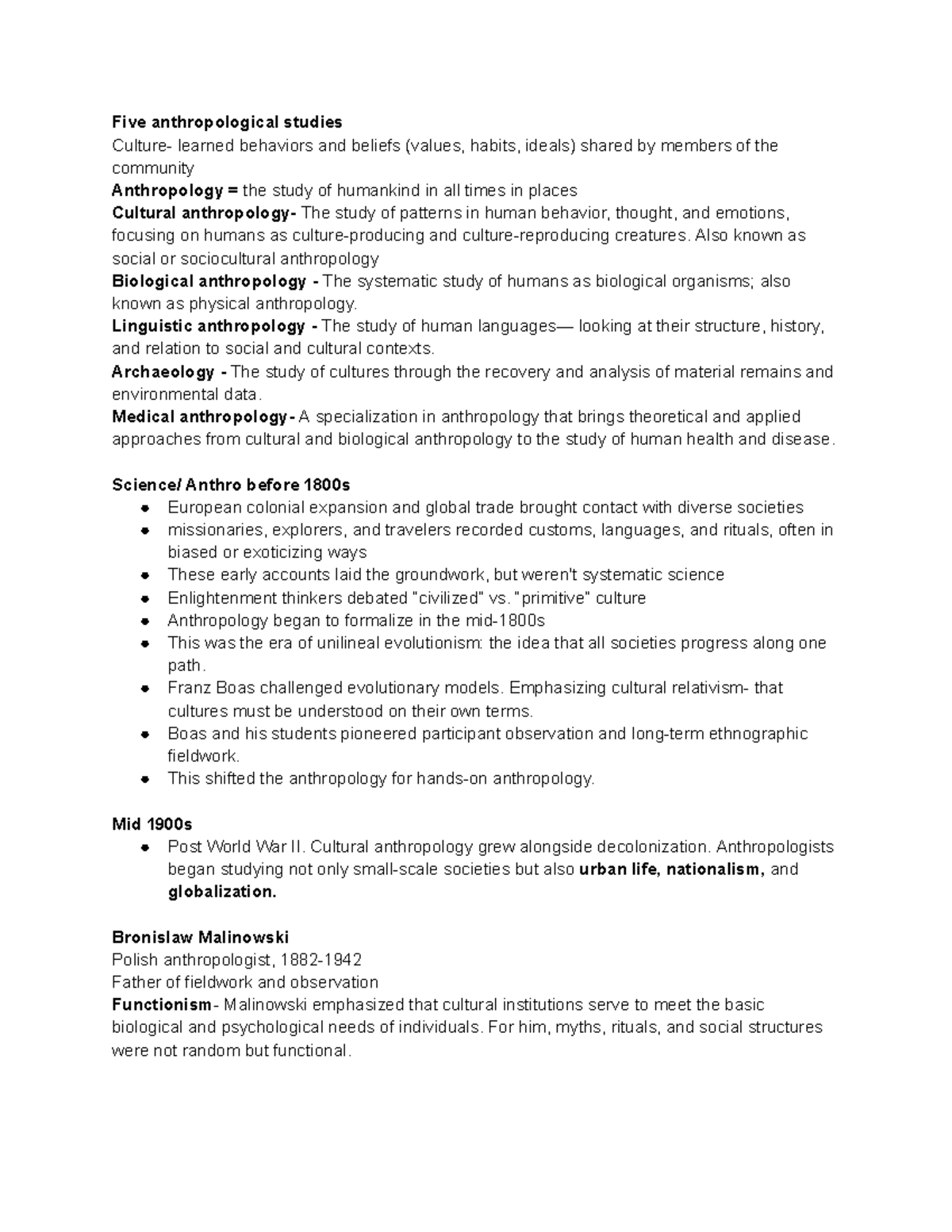 Anthropology 110: Key Theories and Cultural Insights in Human Behavior ...