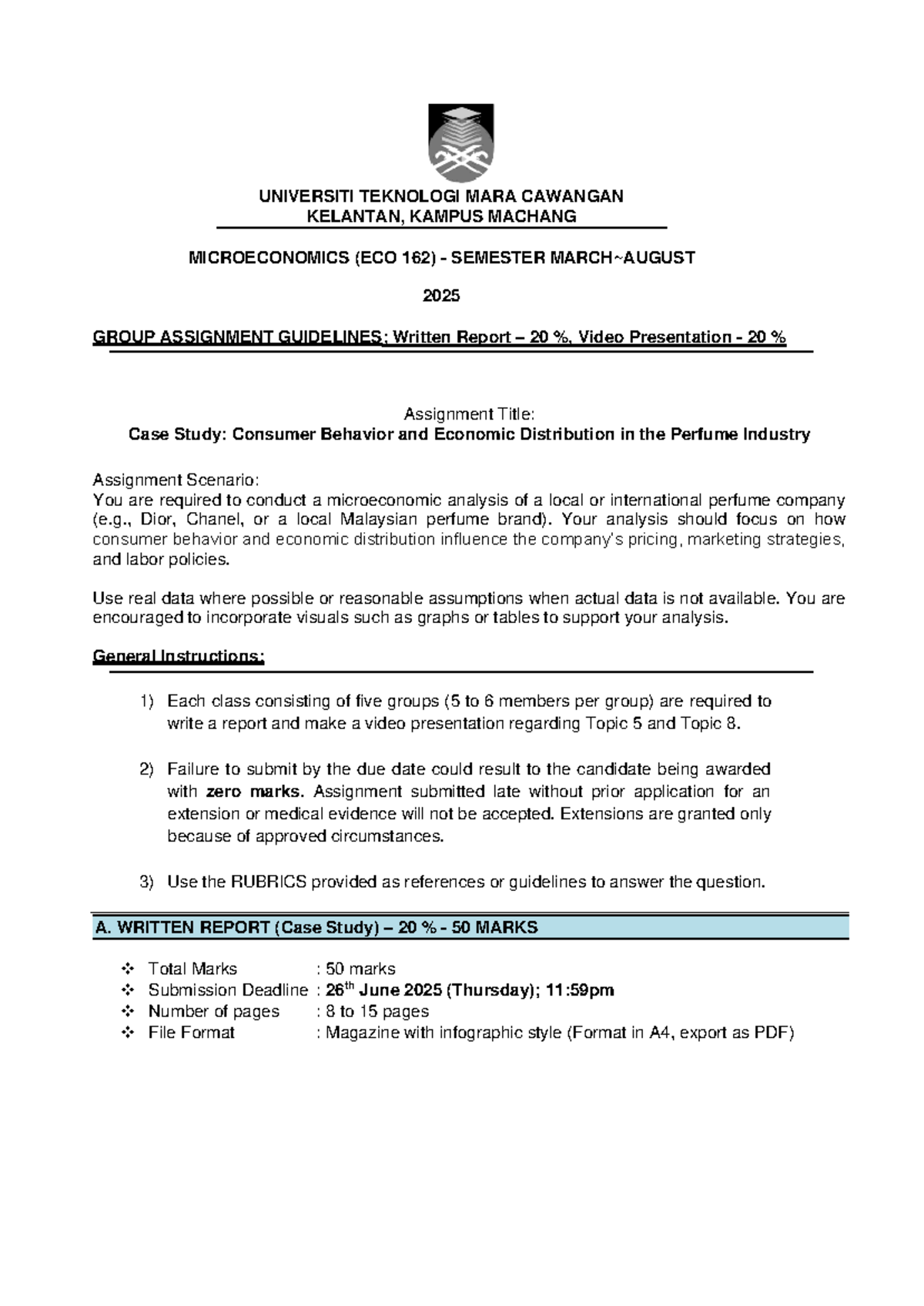 ECO 162 Group Assignment: Case Study on Consumer Behavior in Perfume ...
