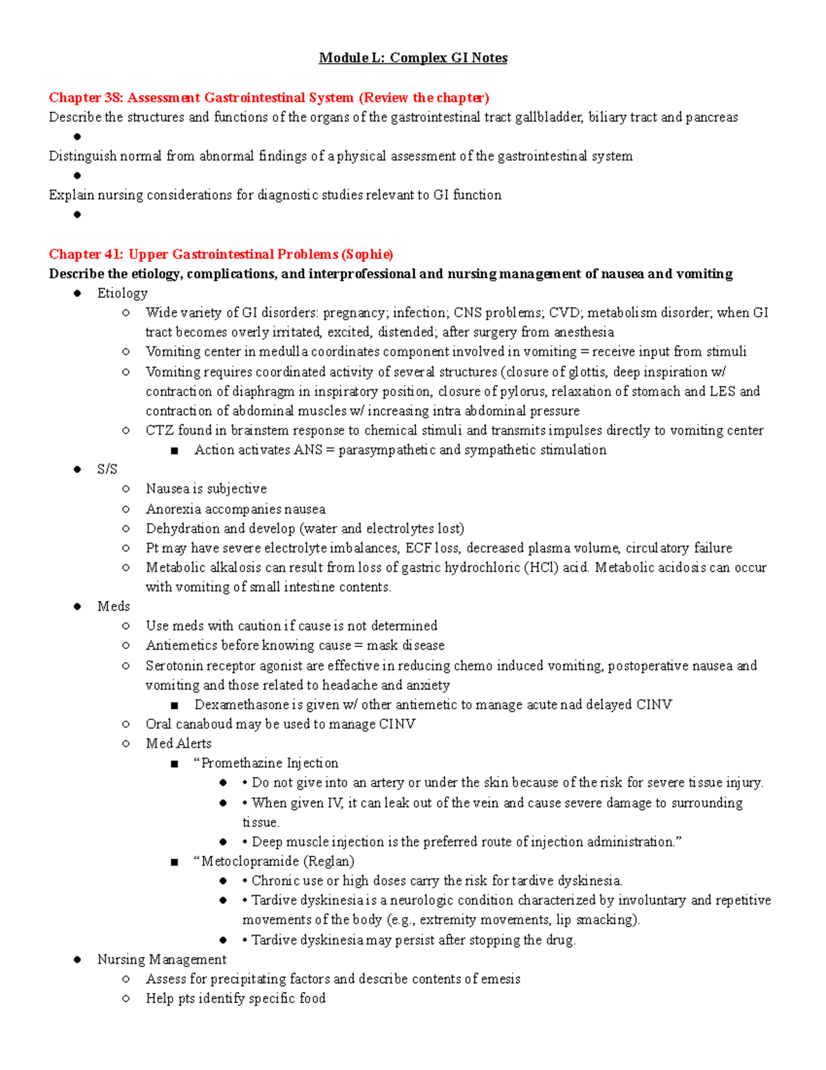 Module L Complex GI - Lecture Notes (In-Class and Online) Semester 4 of ...