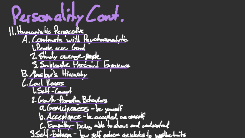 Understanding Personality: Humanistic vs. Trait Perspectives (PSY101 ...