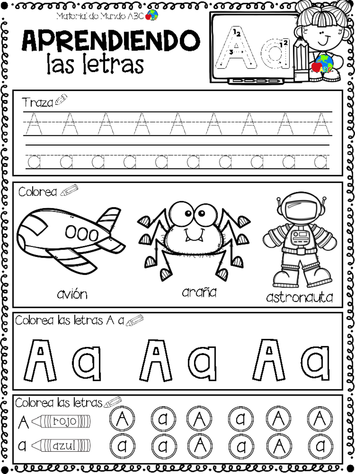 Aprendiendo-Letras - APRENDIENDO EL ABECEDARIO - Aa A_A_A_A_A_A_A_A_A a ...