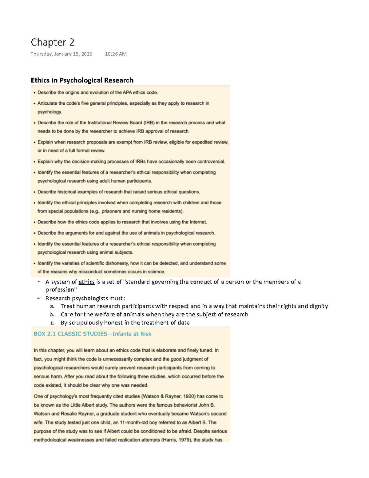 Ethics in Psychological Research: Guidelines and Responsibilities (PSY ...