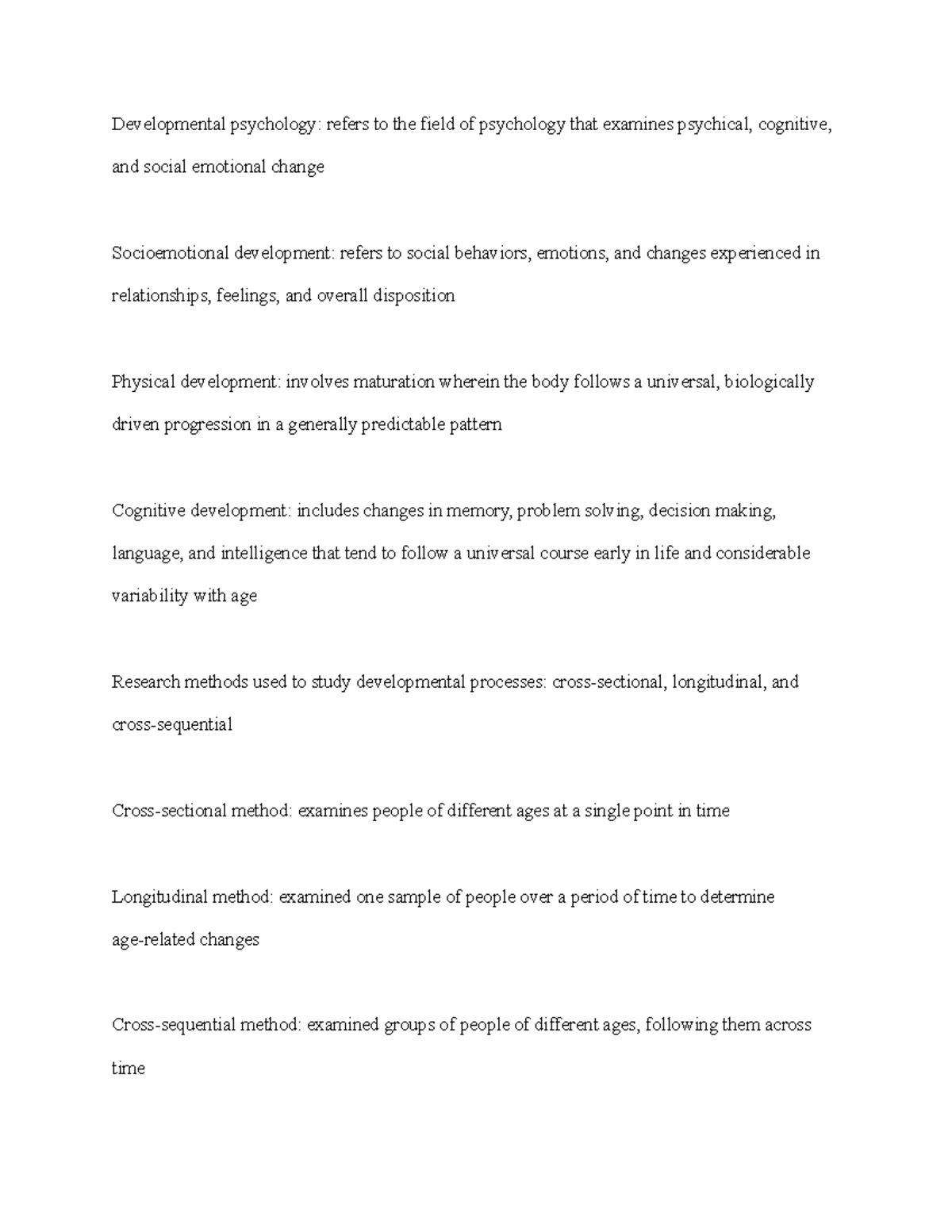 Ch 8: Human Development in Developmental Psychology (Intro to Psych ...