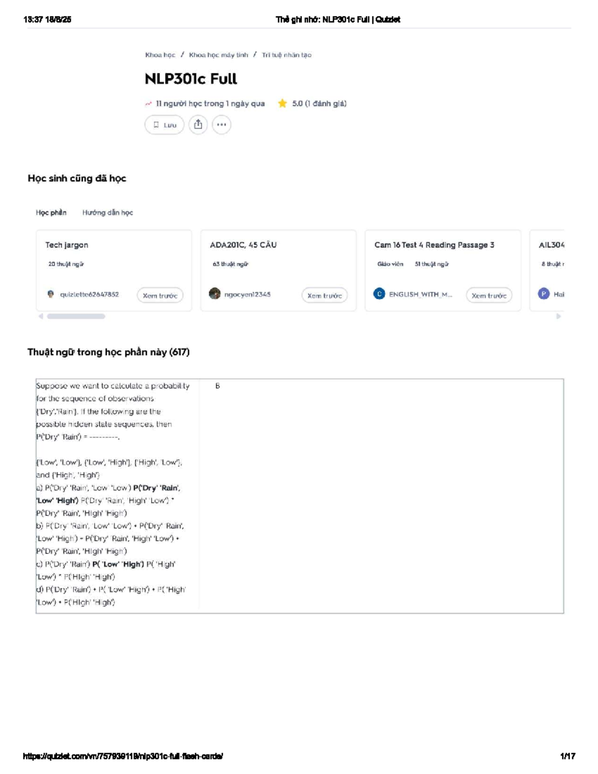 NLP301c Full I Quizlet: Comprehensive Study Guide and Review - Studocu