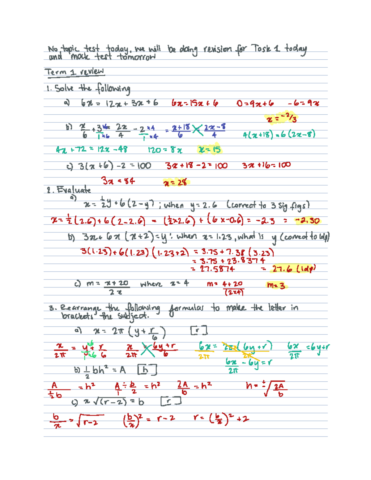 Y11S Mock Test Task I 2022 - Revision and Recommended Answers - Studocu