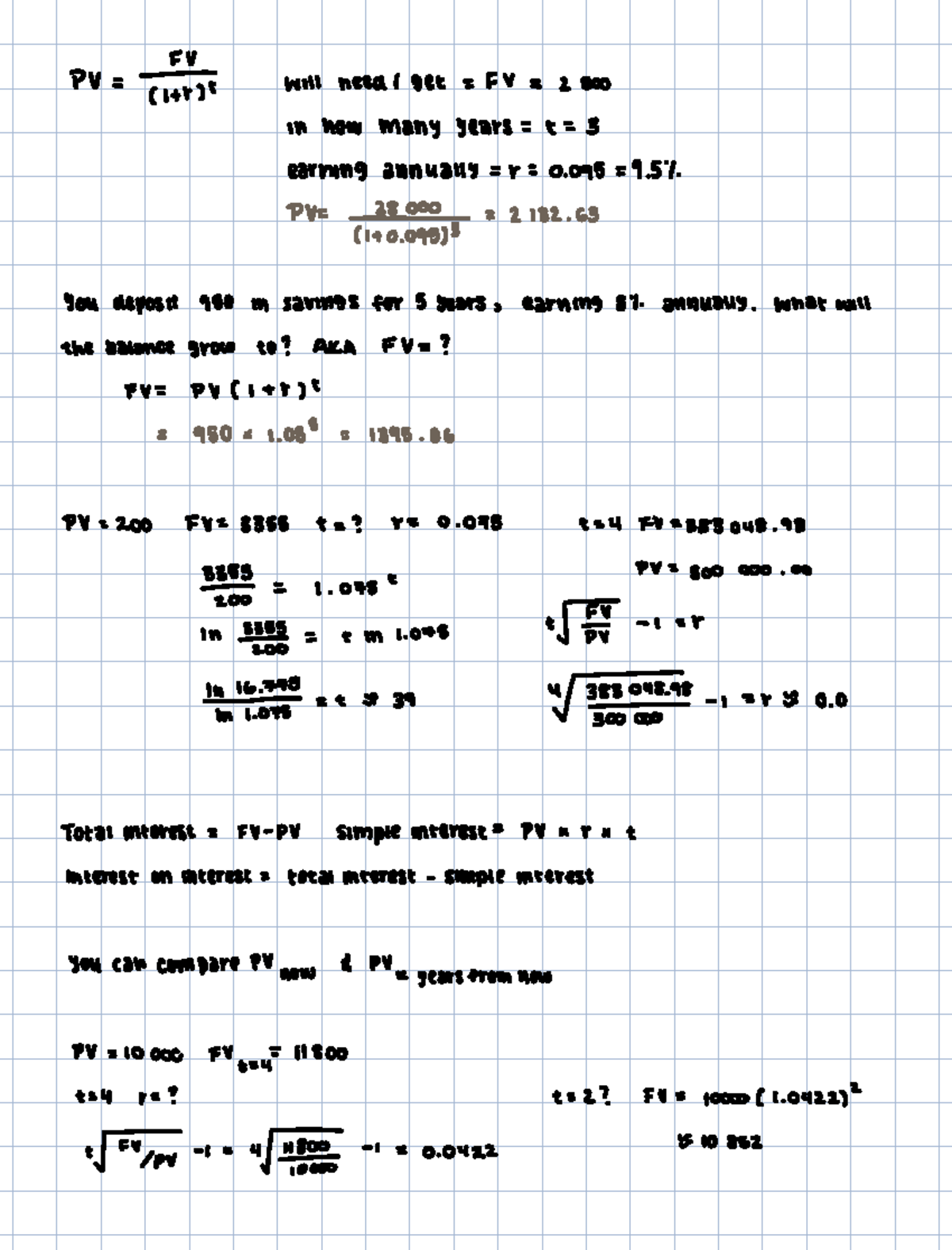 2FA3 Finance Practice Questions: Time Value of Money Calculations - Studocu