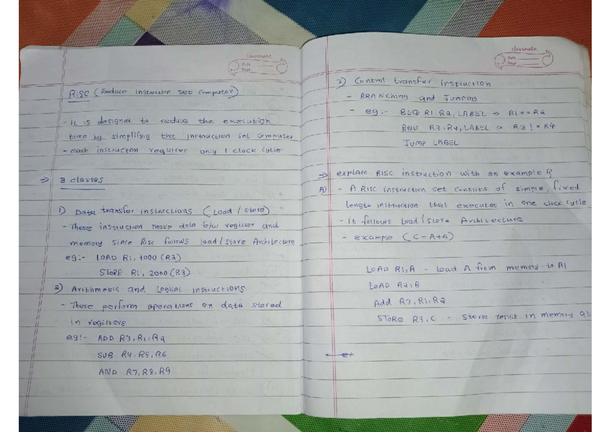 M3CO - KTU Computer Organization RISC Control Transfer Instructions - Studocu