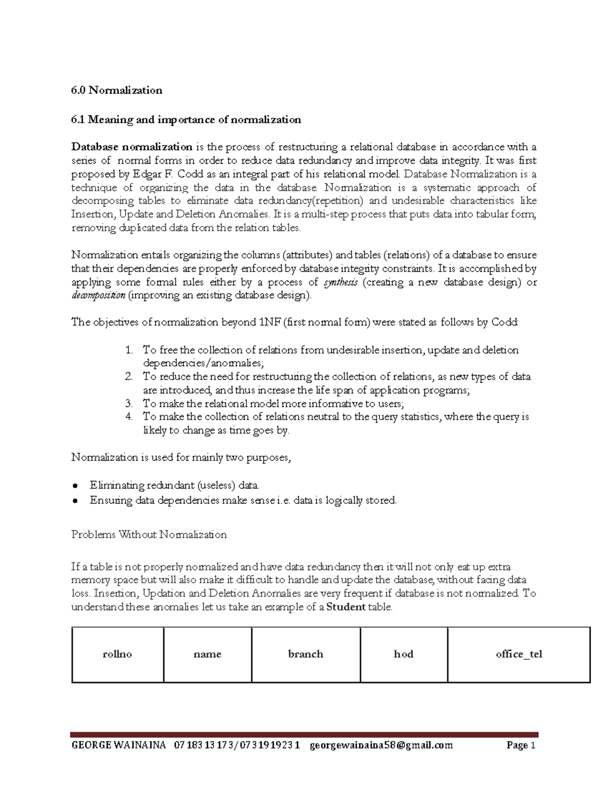 Topic 6: In-Depth Normalization Concepts - NICE LECTURE NOTES - Studocu