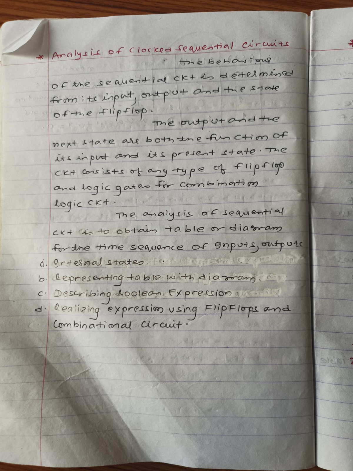 Clocked Sequential Circuits Analysis and Design (EE 101) - Studocu