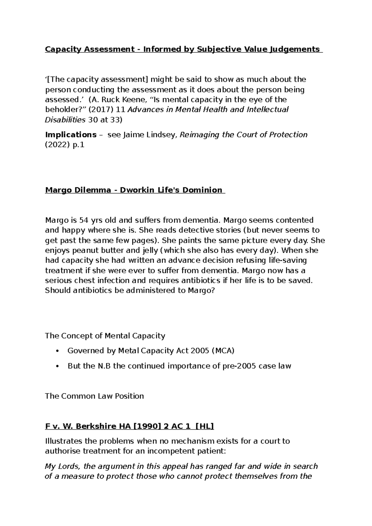 Capacity Assessment: Understanding Mental Capacity and Legal ...