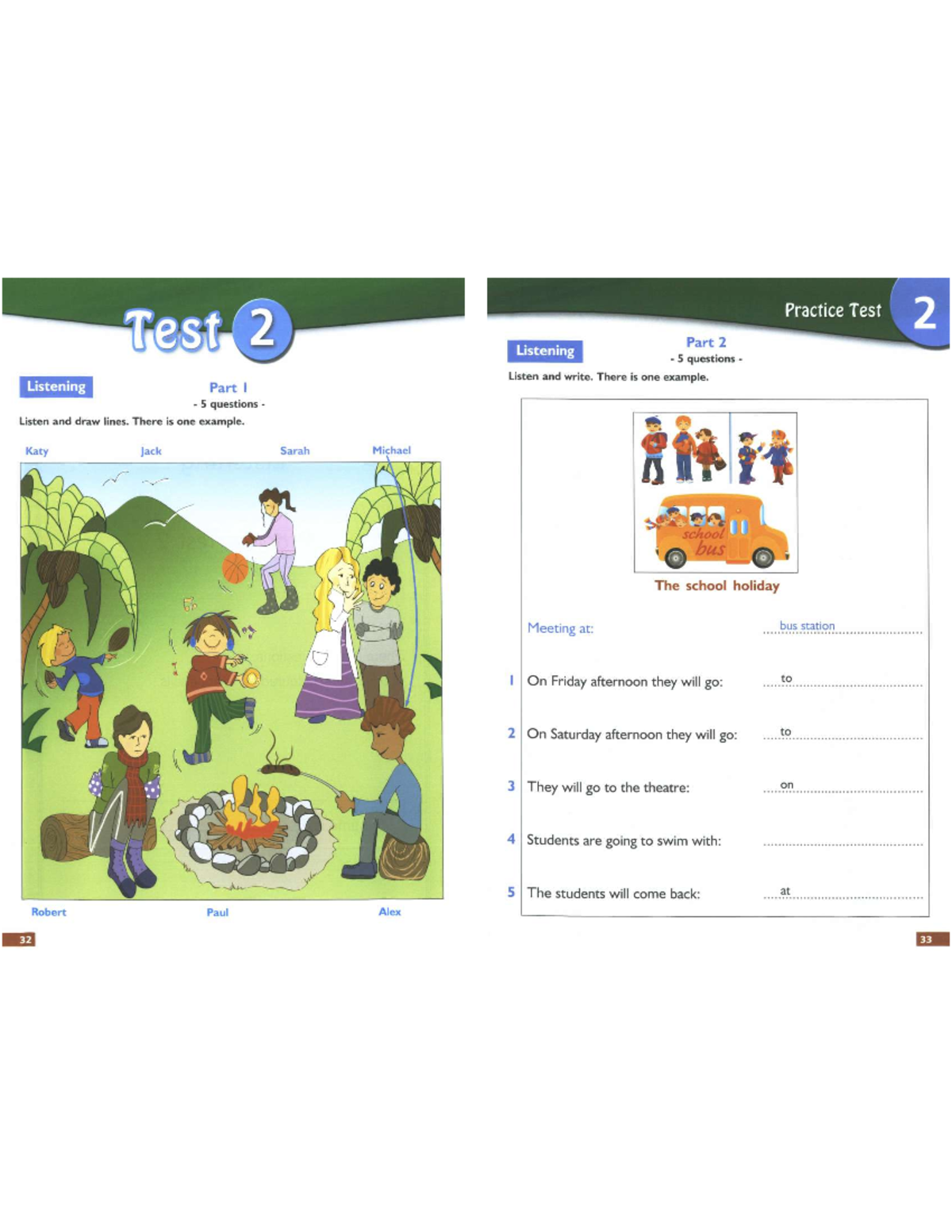 Test 2 Listening & Reading Practice - 5 Questions Each - Studocu