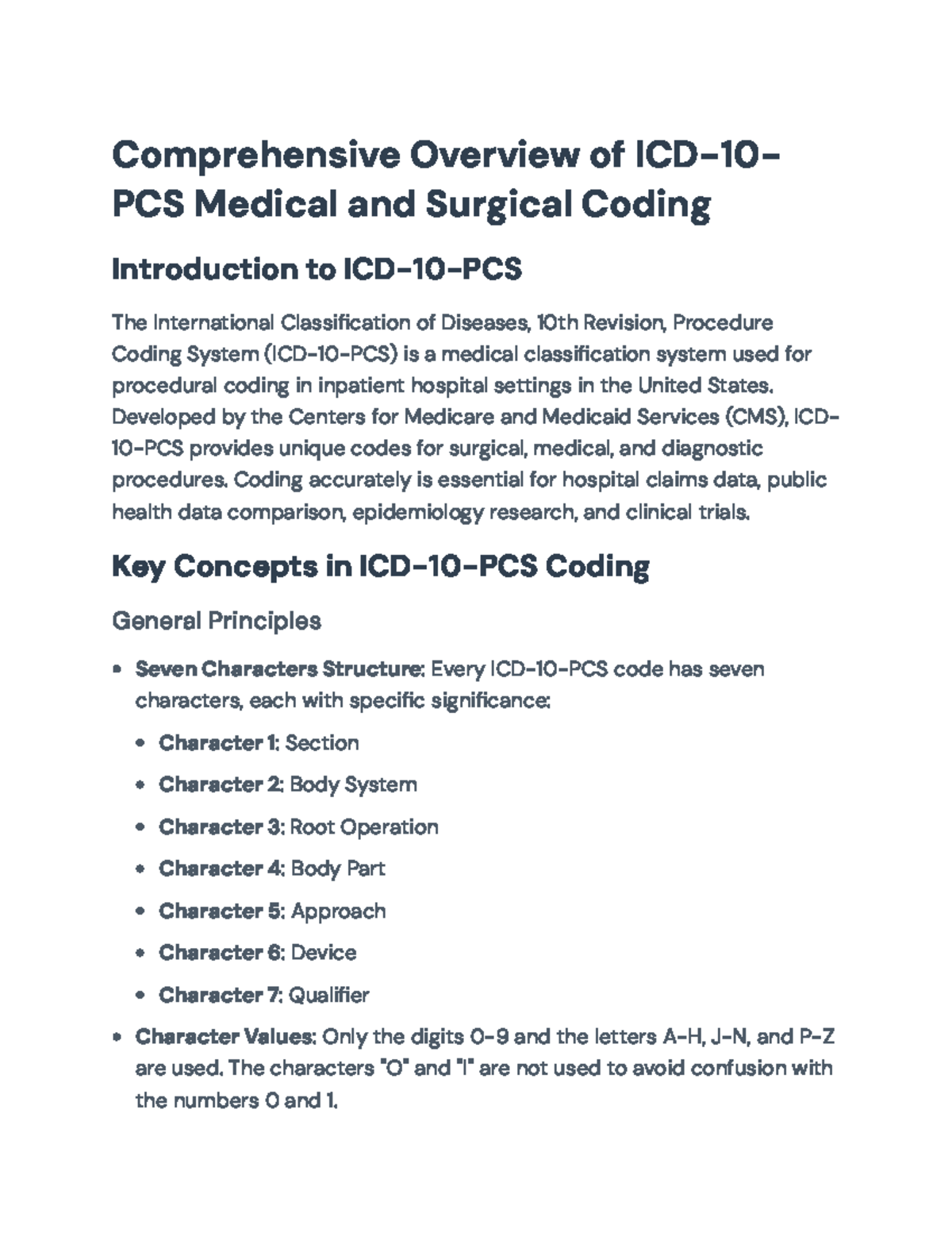 Comprehensive Guide to ICD-10-PCS Medical Coding Essentials ...