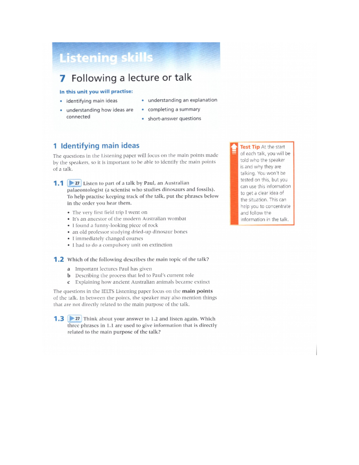 Unit8 - Bài tập ôn tập kĩ năng Listening Ielts - English Linguistics ...