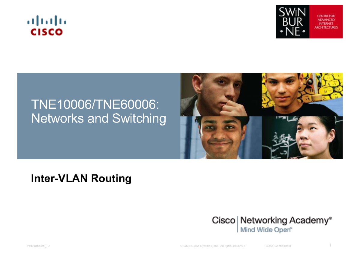 TNE10006/TNE60006: Inter-VLAN Routing Lecture Notes - Studocu