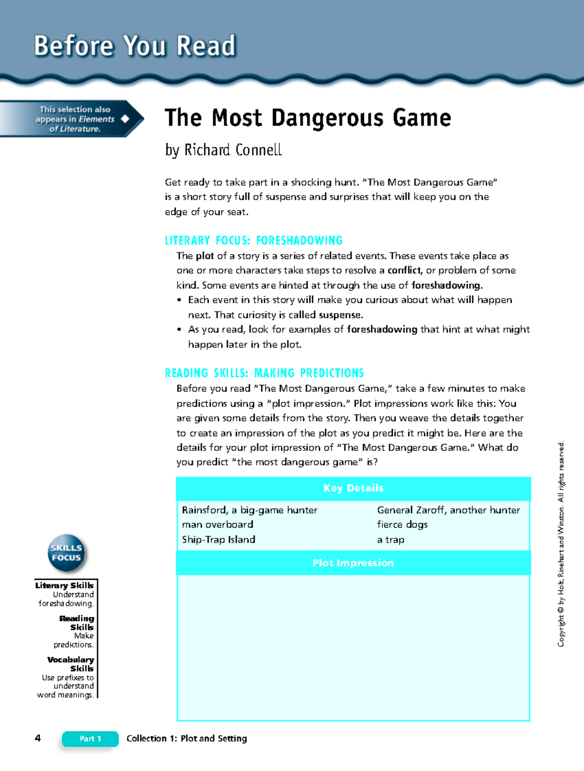 The Most Dangerous Game - Plot and Literary Analysis Notes - Studocu