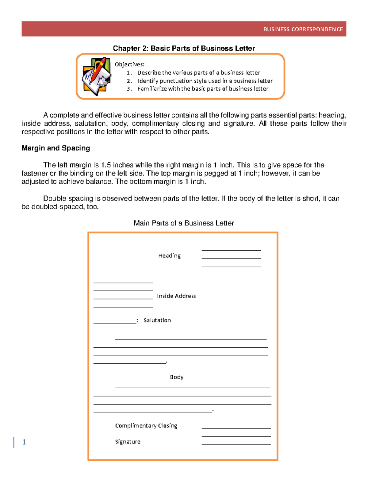 Chapter 2 - Essential Parts of a Business Letter Explained - Studocu
